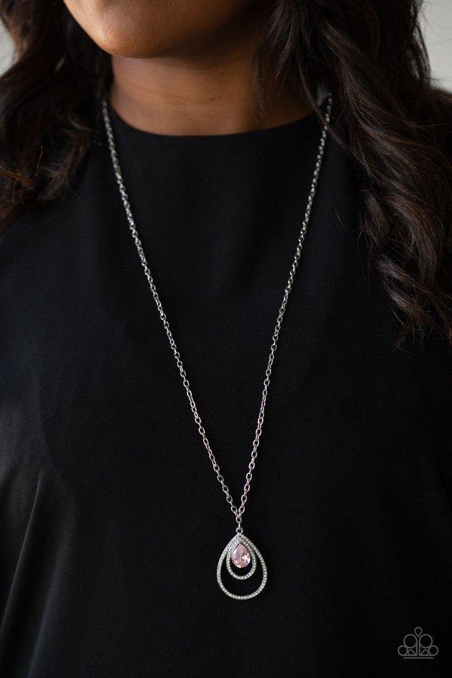 Teardrop Drama - Pink Necklace - Paparazzi Accessories ...
