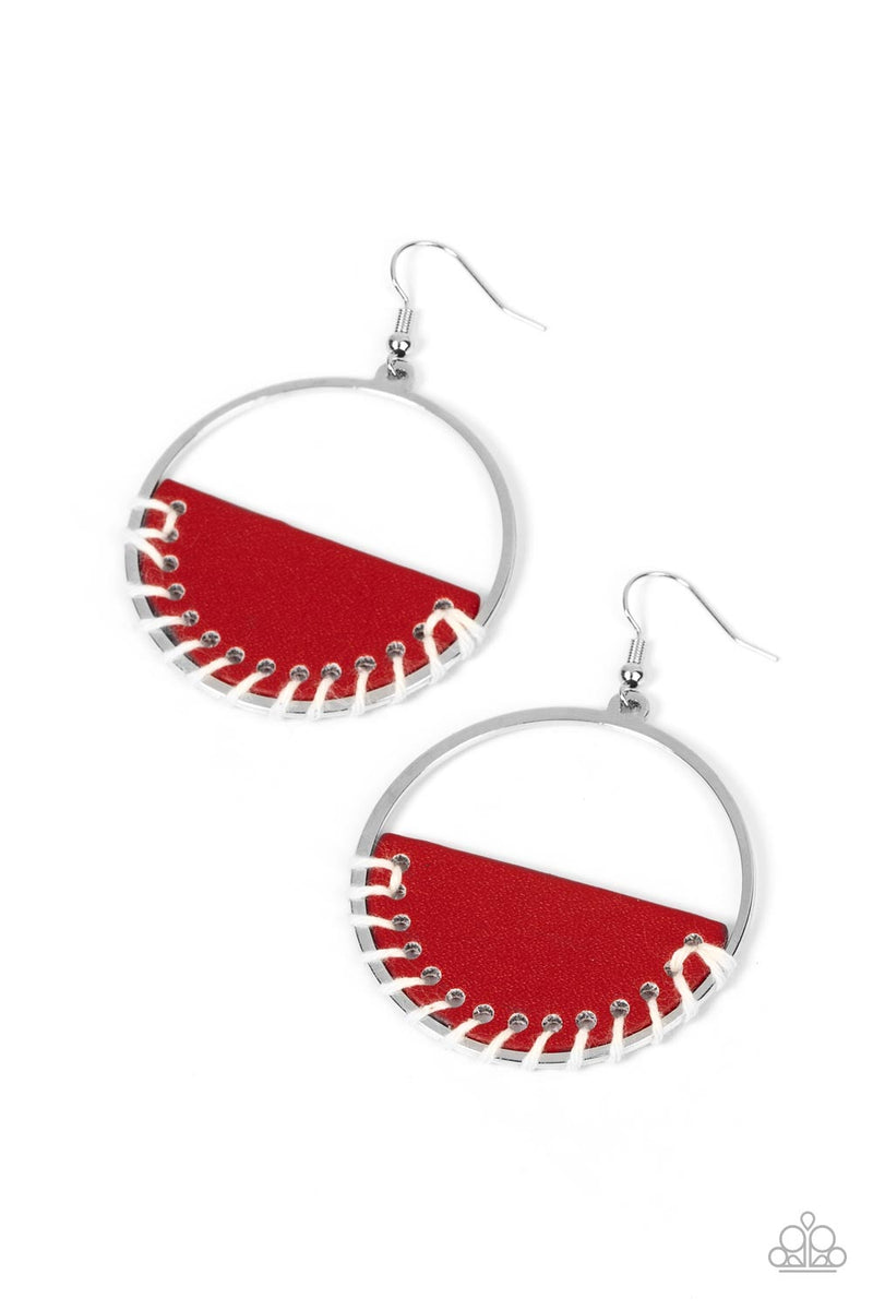 Lavishly Laid Back - Red Earrings - Paparazzi Accessories ...